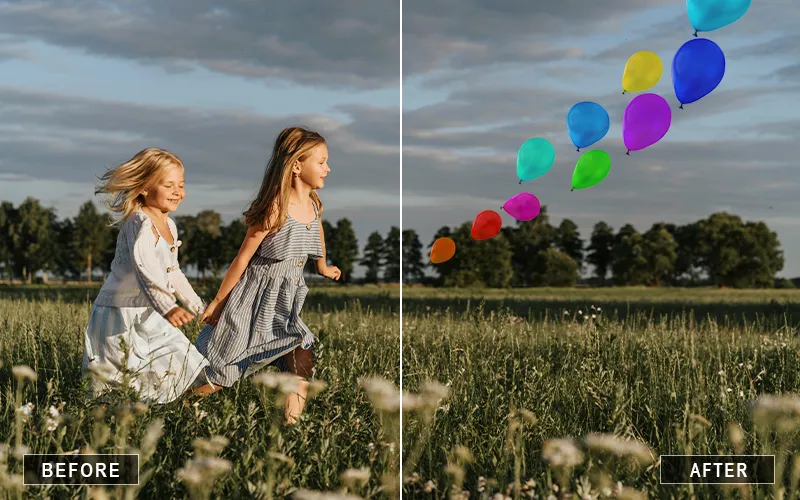 100 Photoshop Balloons Overlays Bundle