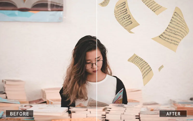 100 Flying Paper Photoshop Overlays Bundle