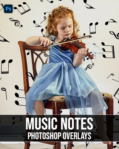 80 Music Notes Photoshop Overlays Bundle | Instant Download