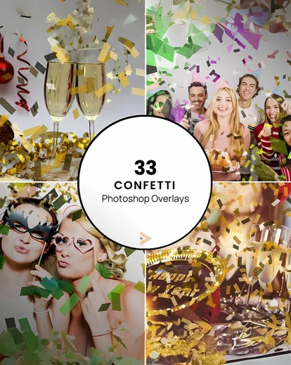 Confetti Overlays Images | Photoshop, Luminar, Affinity Photo