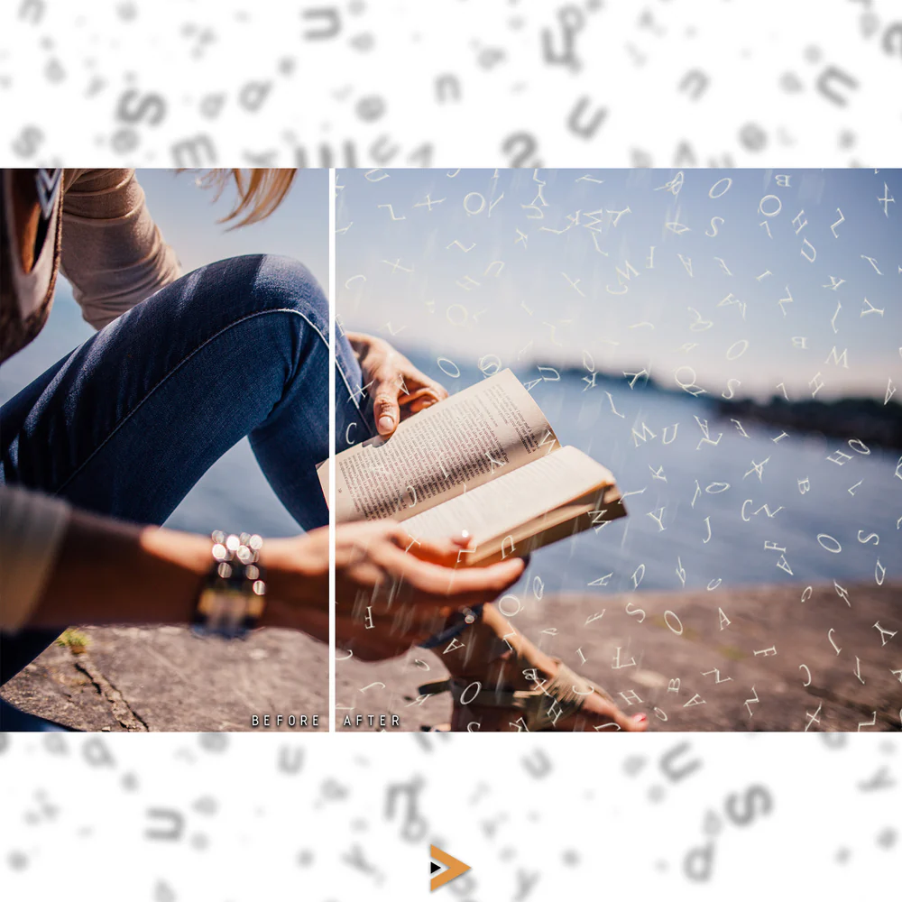 Letter Overlays | Pack Of 75 Flying Alphabets Overlays