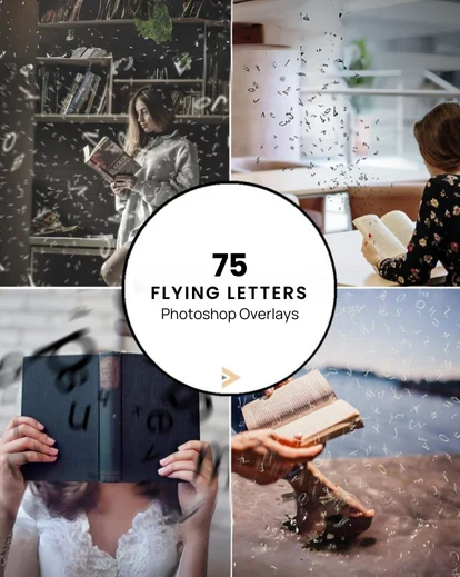 Letter Overlays | Pack Of 75 Flying Alphabets Overlays