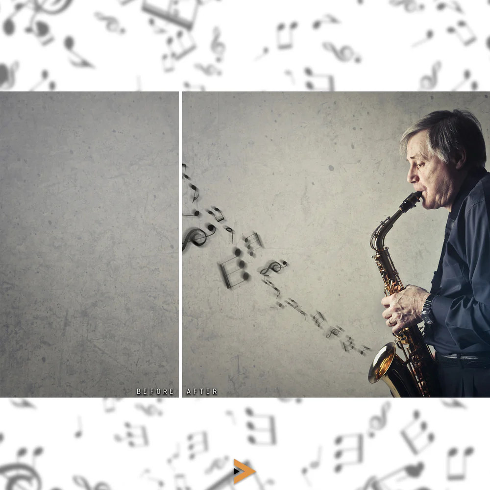 80 Music Notes Photoshop Overlays Bundle