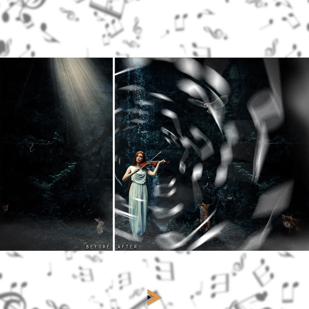 80 Music Notes Photoshop Overlays Bundle