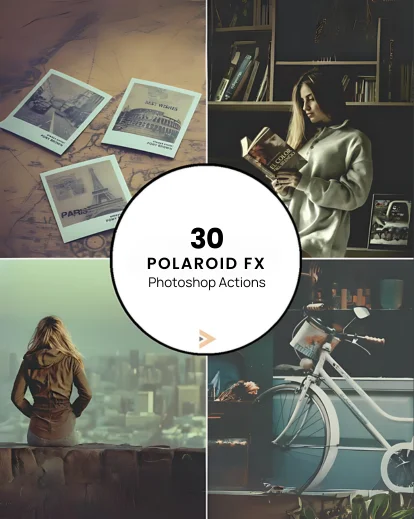 Polaroid Photoshop Actions | Pack Of 30 Classic Actions