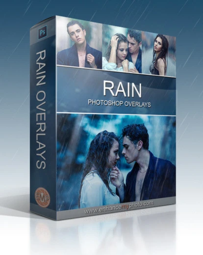 25 Transparent Rain Overlay Bundle [Create Monsoon Effects]